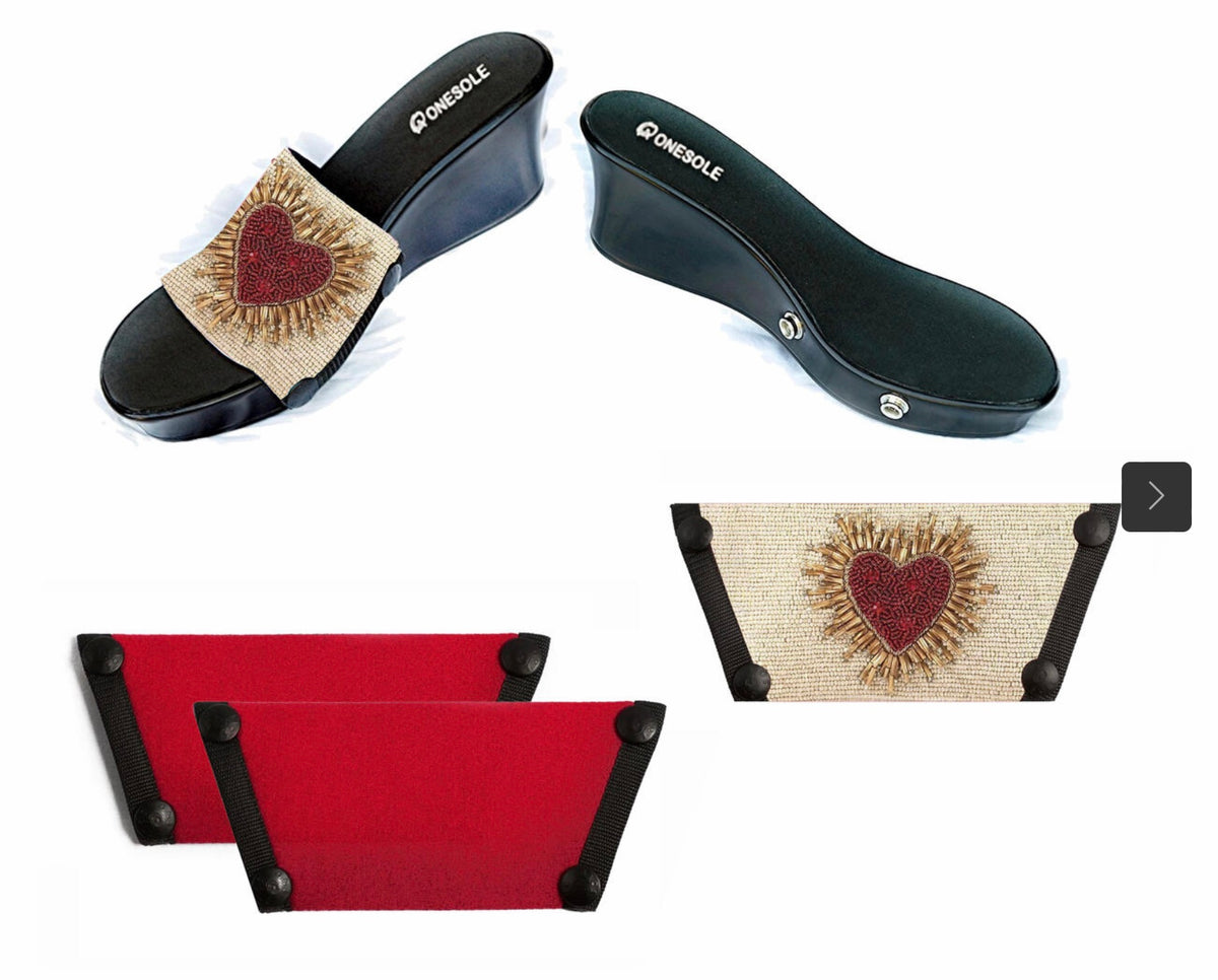 * Royal Heart Elegance Wedge Set – ONE AND ONLY SOLE